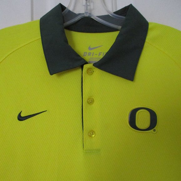 Nike | Shirts | Nike Drifit Mens Oregon Ducks Yellow Golf Polo Shirt ...